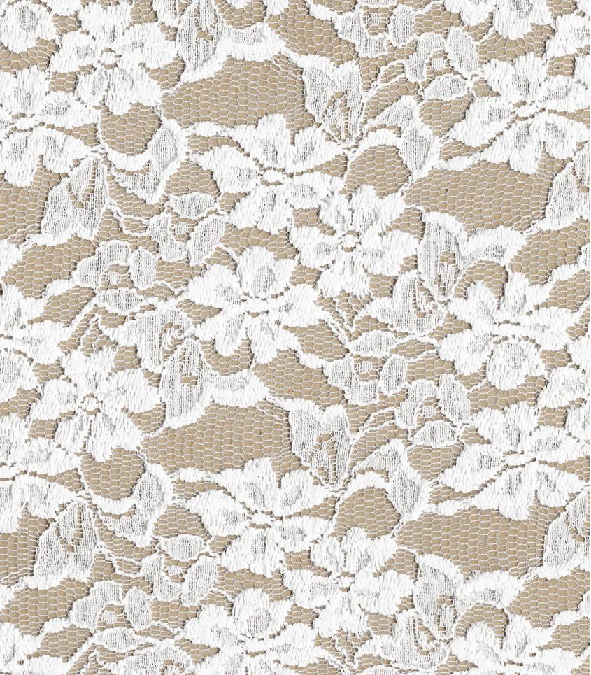 Tissu Dentelle fleurie Aurora - écru
