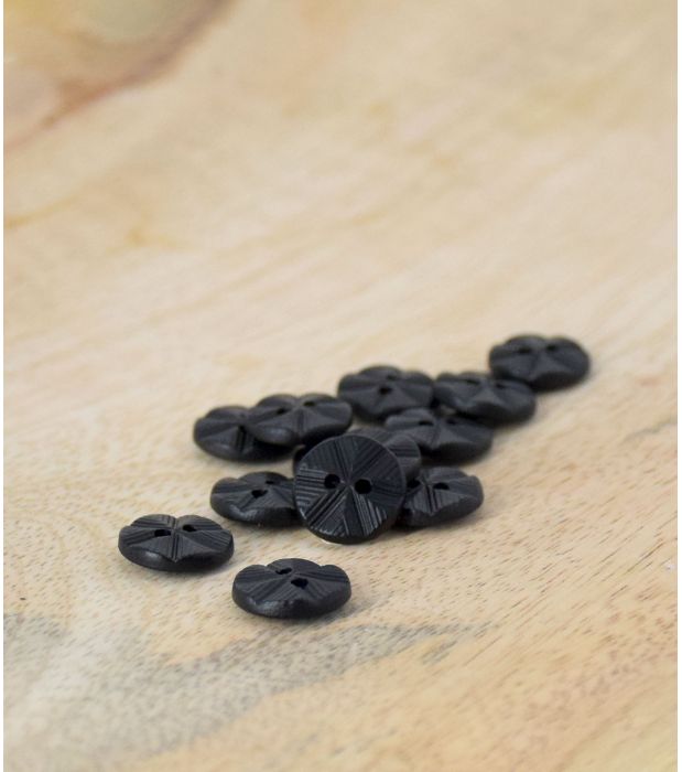 Boutons mercerie Ciselé - Noir