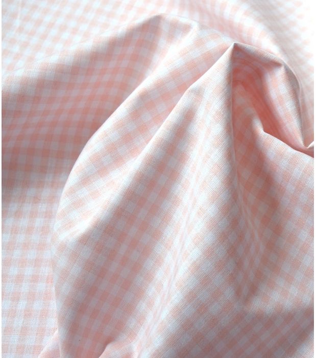 Tissu vichy Rose pâle