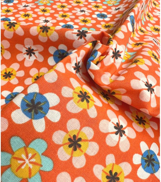 Tissu coton fin - NAMI Orange