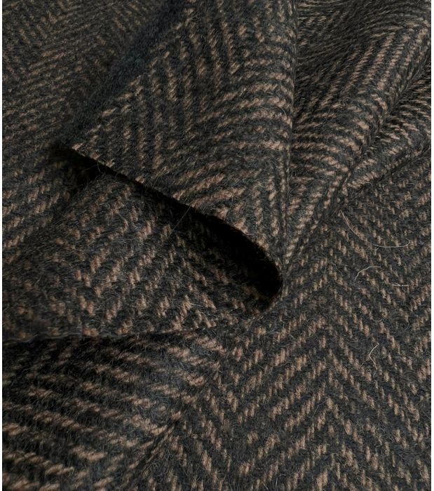 Tissu laine - Chevron café